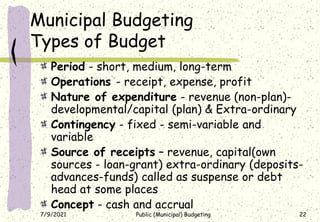 Public (Municipal) Budgeting - Introduction | PDF | Business Accounting ...