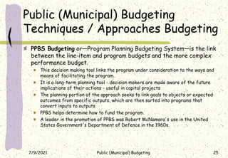 Public (Municipal) Budgeting - Introduction | PDF | Business Accounting ...