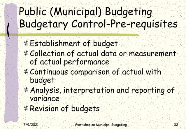 Public (Municipal) Budgeting - Introduction | PPT