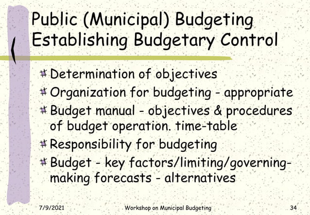 Public (Municipal) Budgeting - Introduction | PDF | Business Accounting ...