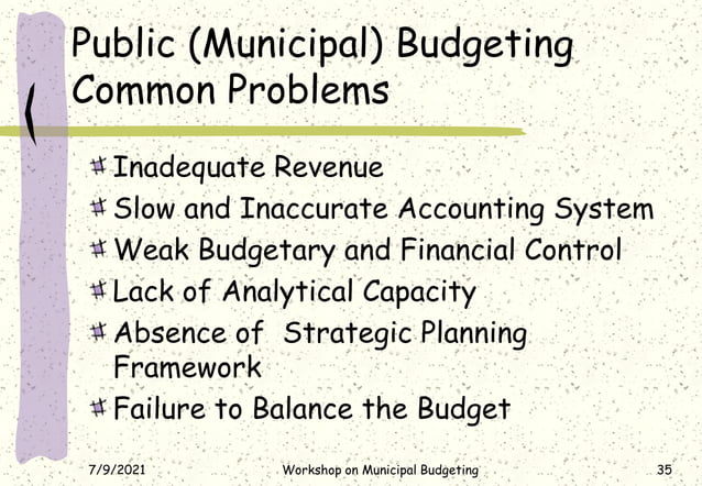 Public (Municipal) Budgeting - Introduction | PDF | Business Accounting ...