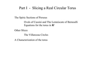 1603 plane sections of real and complex tori | PPT