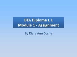 BTA Diploma | PPT