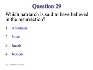 Christ's Death, Burial & Resurrection - A Quiz | PDF