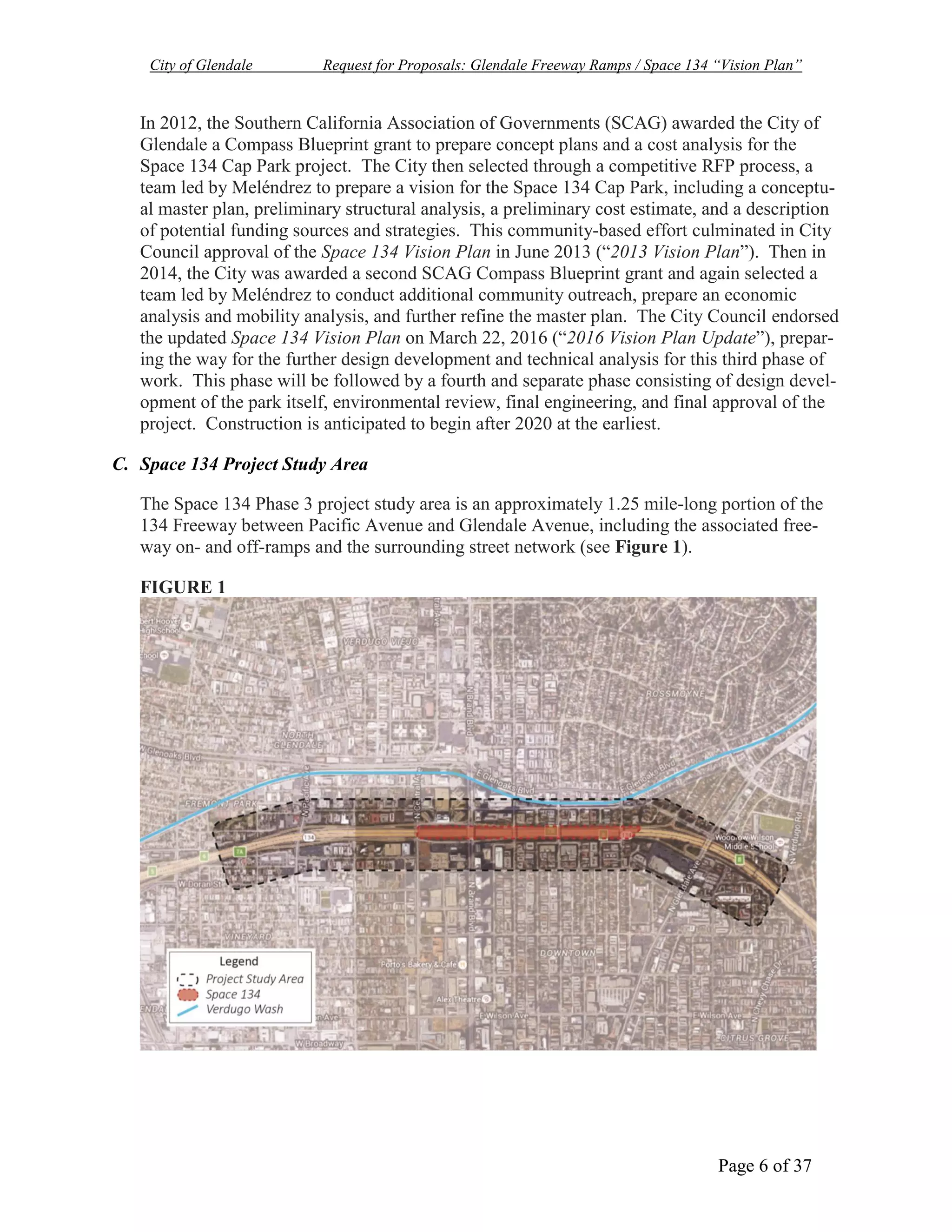 Space 134 - RFP for Glendale Freeway Ramps/Vision Plan | PDF