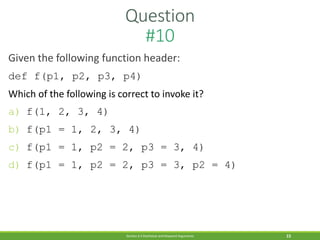 Sample Exam Questions on Python for revision | PDF
