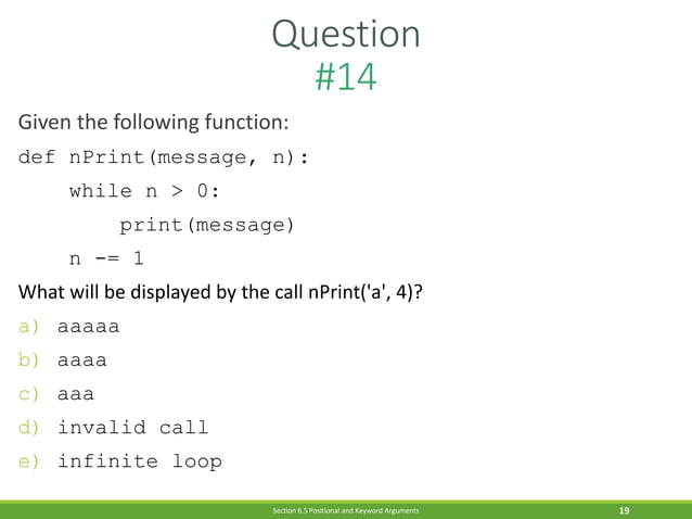 Sample Exam Questions on Python for revision | PDF