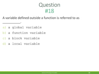 Sample Exam Questions on Python for revision | PDF