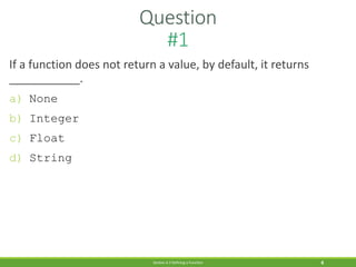 Sample Exam Questions on Python for revision | PDF