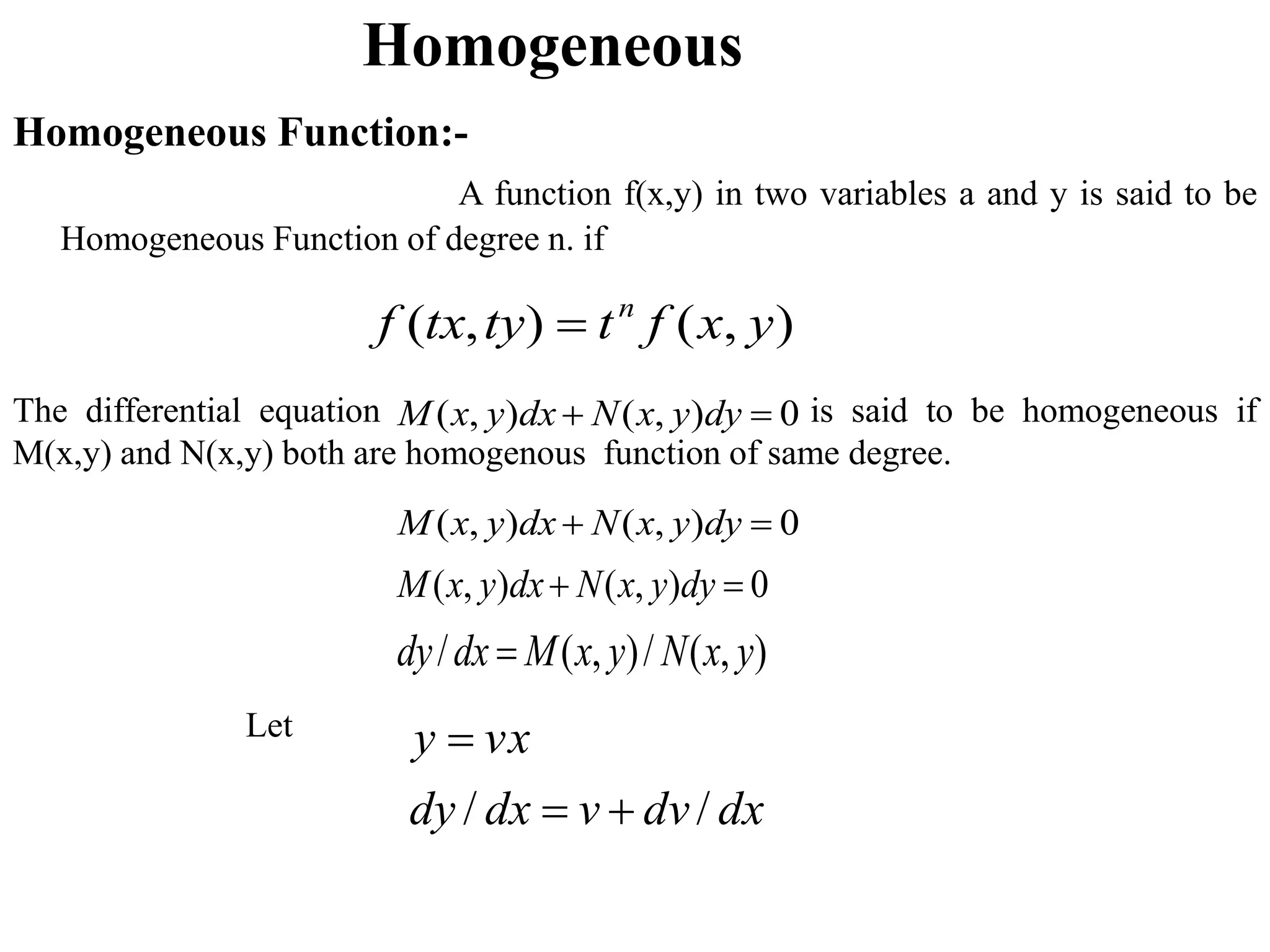 First Order Ordinary Differential Equation Ppt 8320