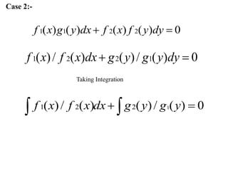 First Order Ordinary Differential Equation | PPTX