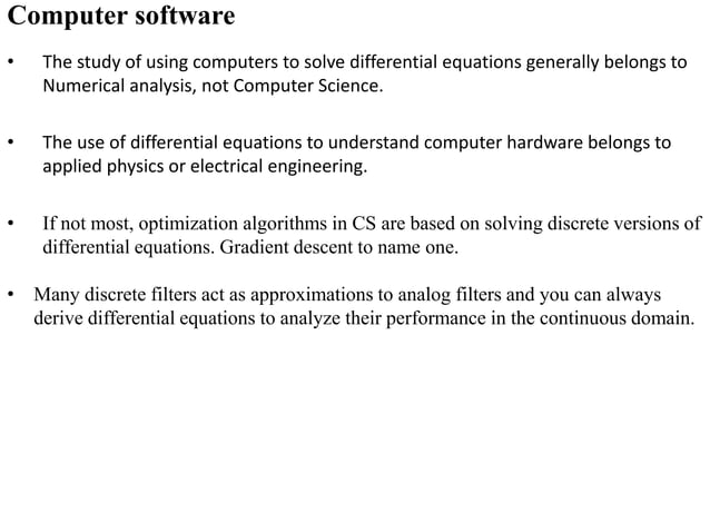 First Order Ordinary Differential Equation Pptx Physics Science 0738