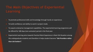 Experiential learning programme | PPTX