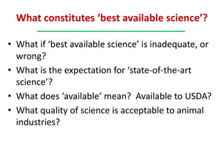 Dr. Mark Thurmond - Integrity of Risk Assessment Science Underlying ...