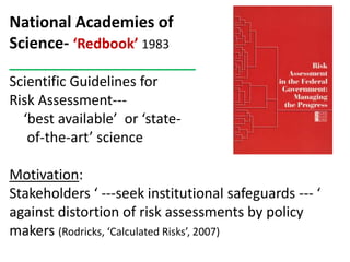 Dr. Mark Thurmond - Integrity of Risk Assessment Science Underlying ...