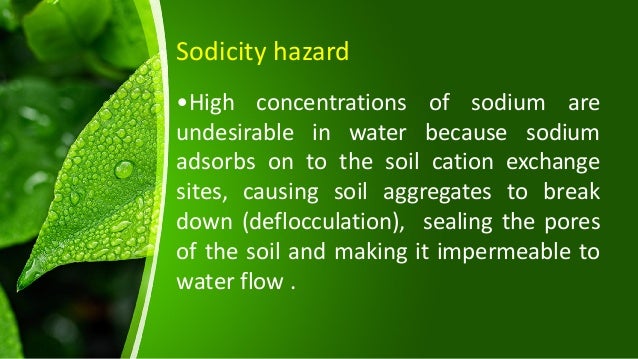 quality of water irrigation and factors lead poor water quality