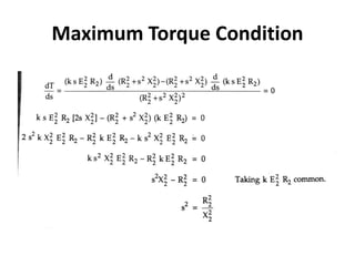 torque equation for polyphase induction motor | PPTX | Physics | Science