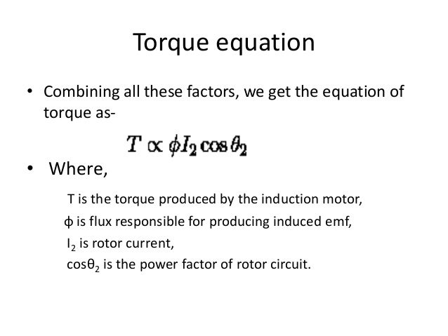 torque equation for polyphase induction motor