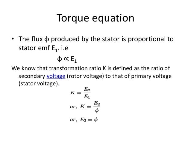 torque equation for polyphase induction motor