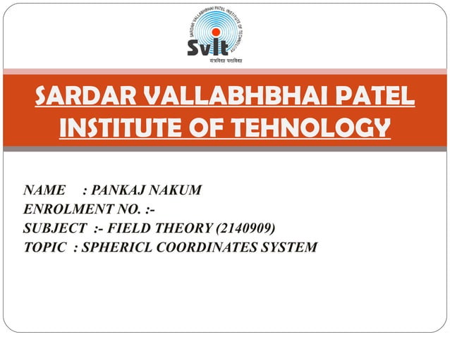 spherical coordinates system | PPT