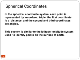 spherical coordinates system | PPT