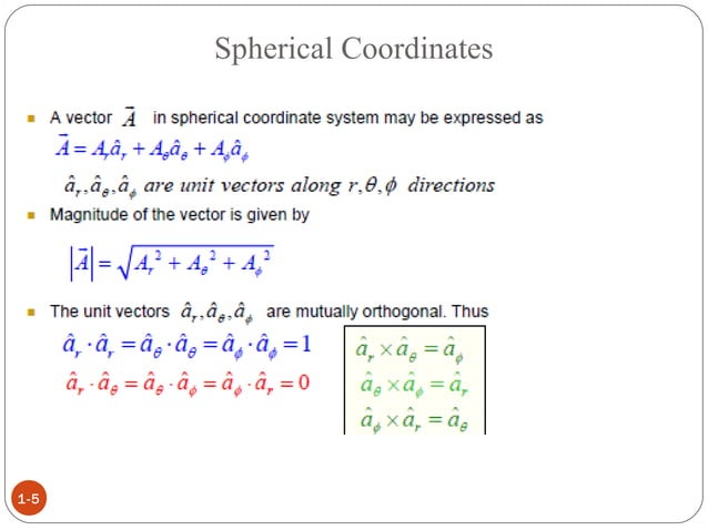 spherical coordinates system | PPT