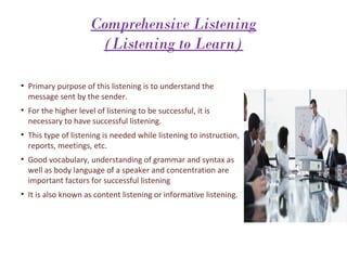 Types of Listeening | PPT