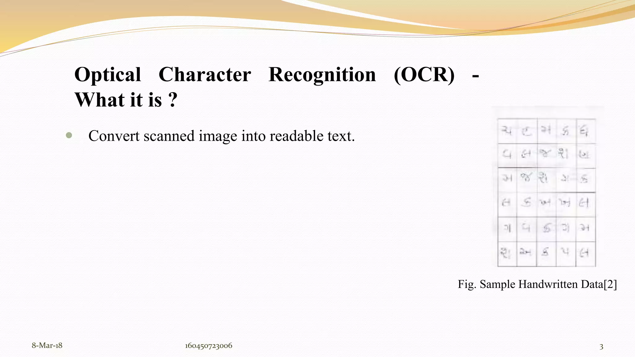 Offline Character Recognition For Handwritten Gujarati Text Ppt