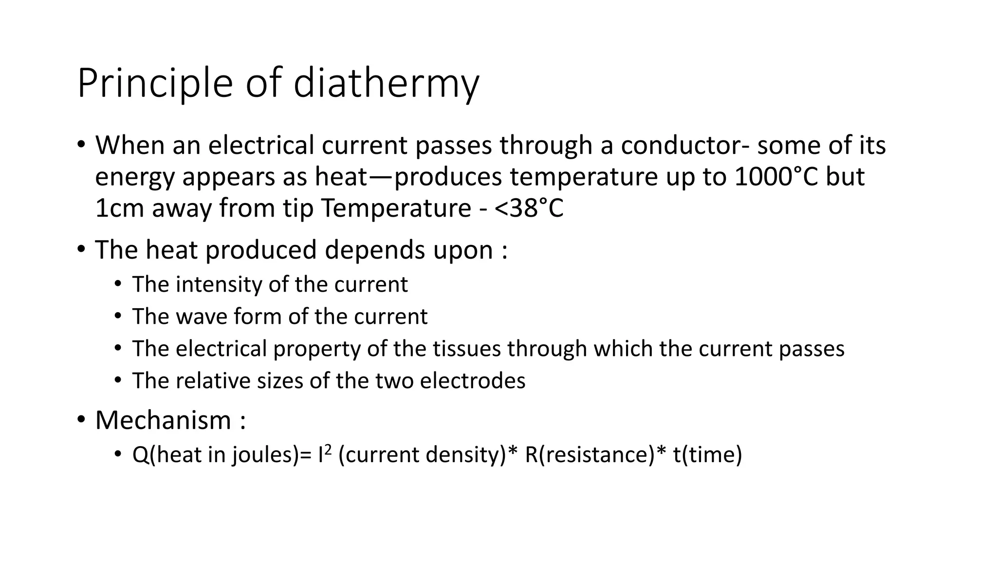 Diathermy principles and types | PPTX