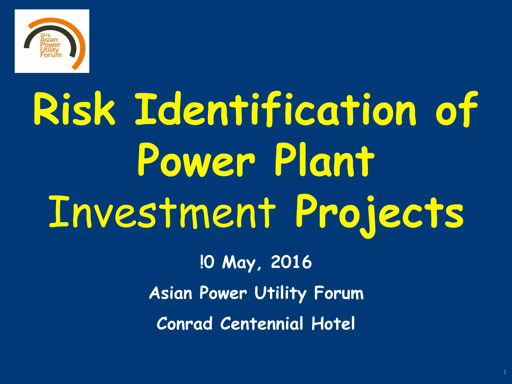 Risk Identification in power plants risk i | PDF