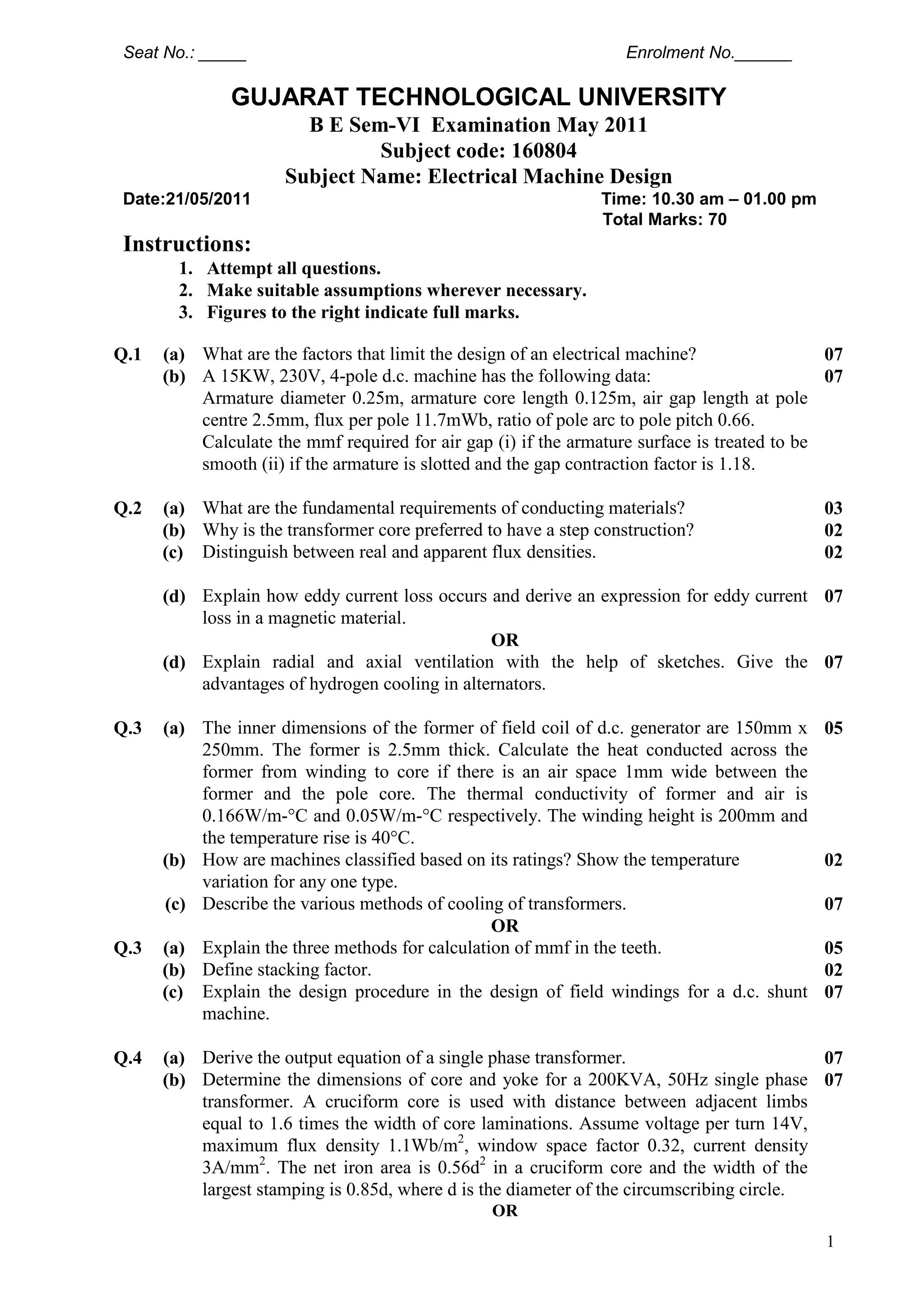 160511 160804-electrical machine design | PDF | Physics | Science