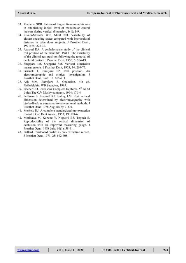 PRE-EXTRACTION RECORDS ARE RELIABLE TOOL FOR COMPLETE DENTURE ...