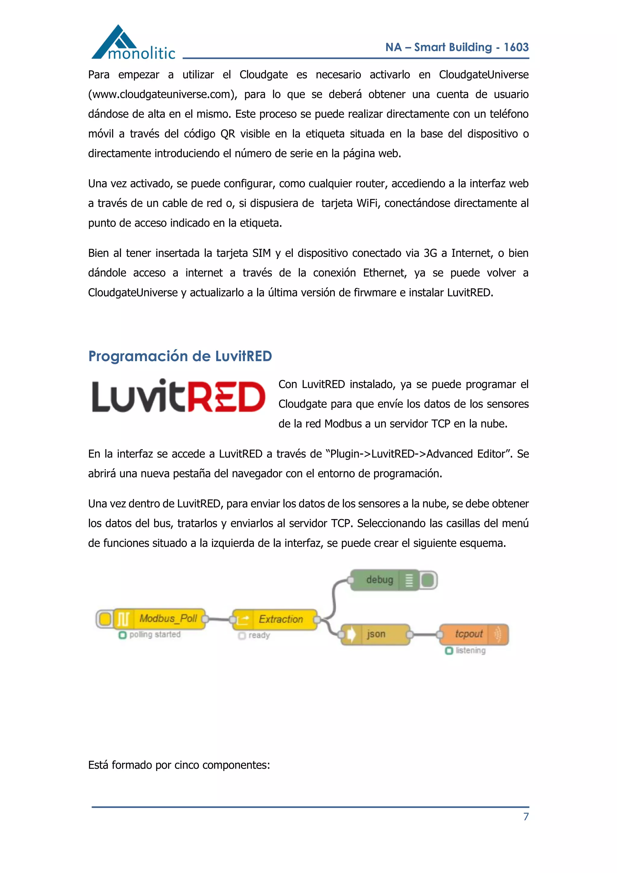 Smart Building - Gateway Cloudgate de Option | PDF