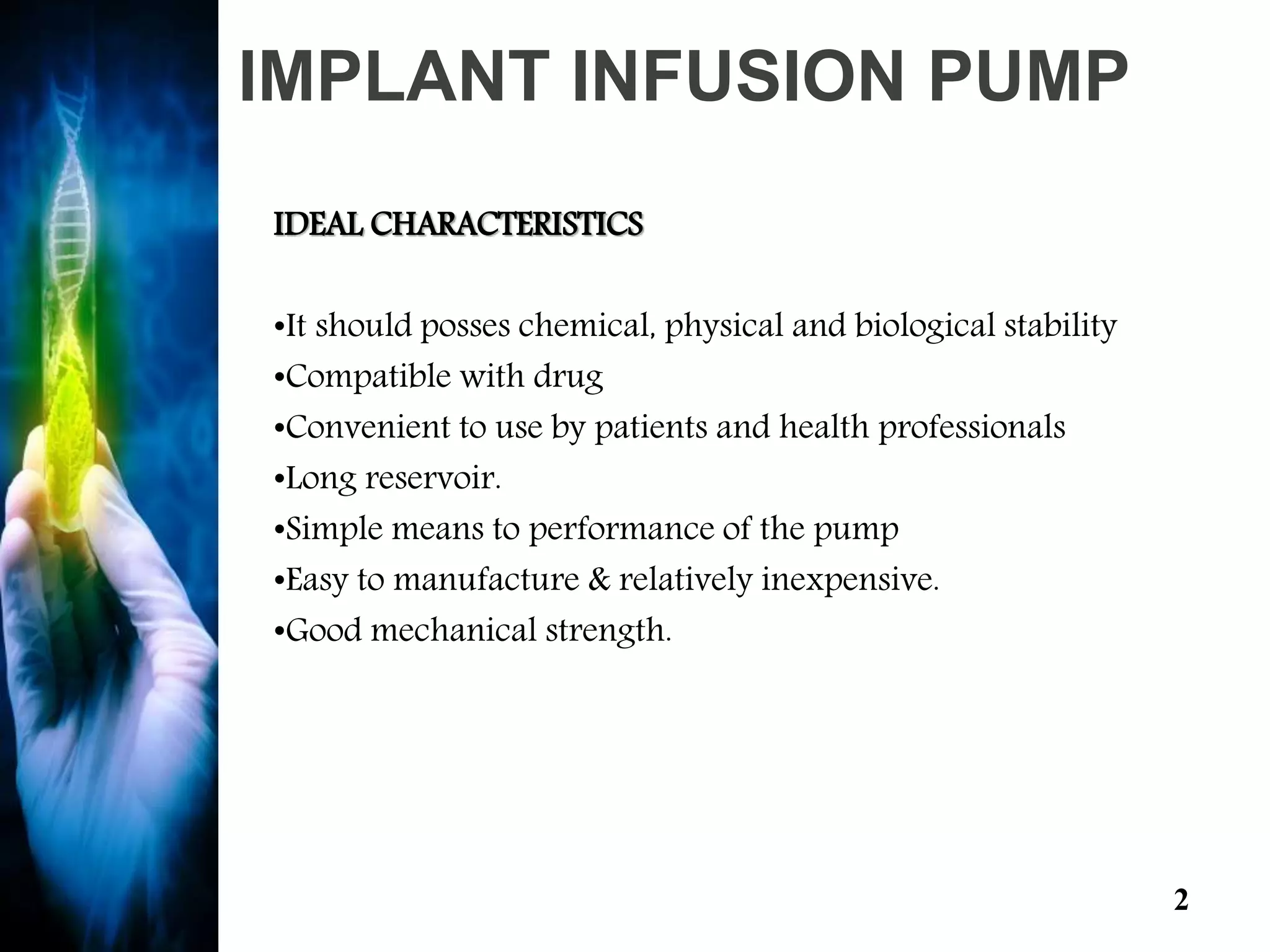Implant infusion pump & ophthalmic inserts. | PPTX