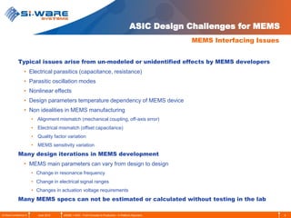 ASICs Development for MEMS Applications: A Platform Approach | PDF