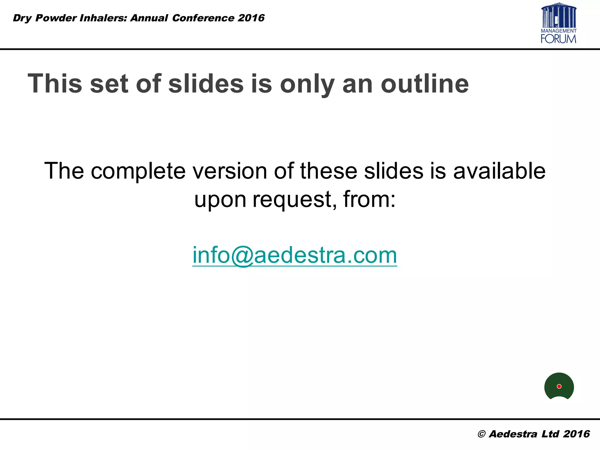 The future of generic dry powder inhalers | PDF