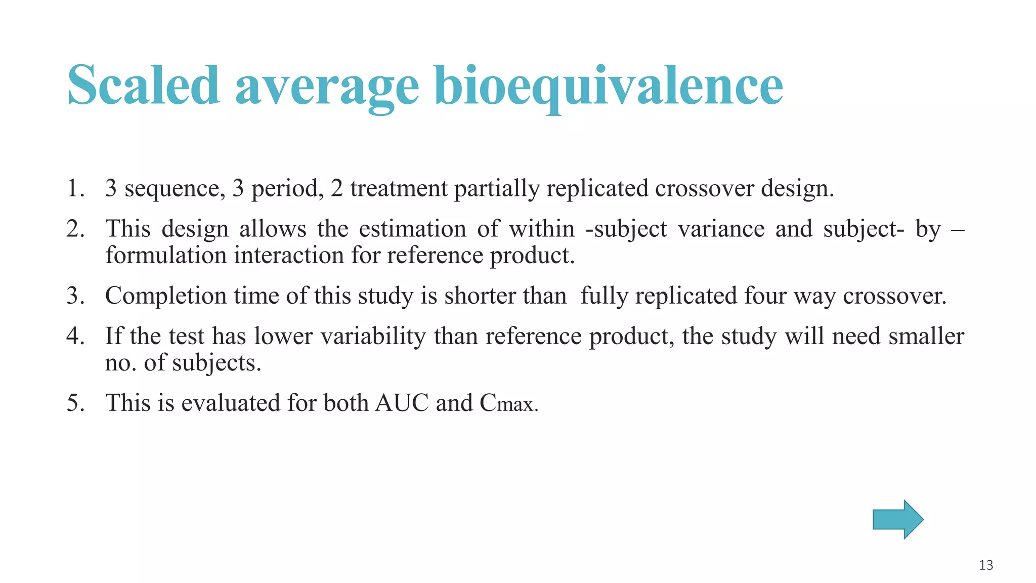 bioequivalence study design | PPTX