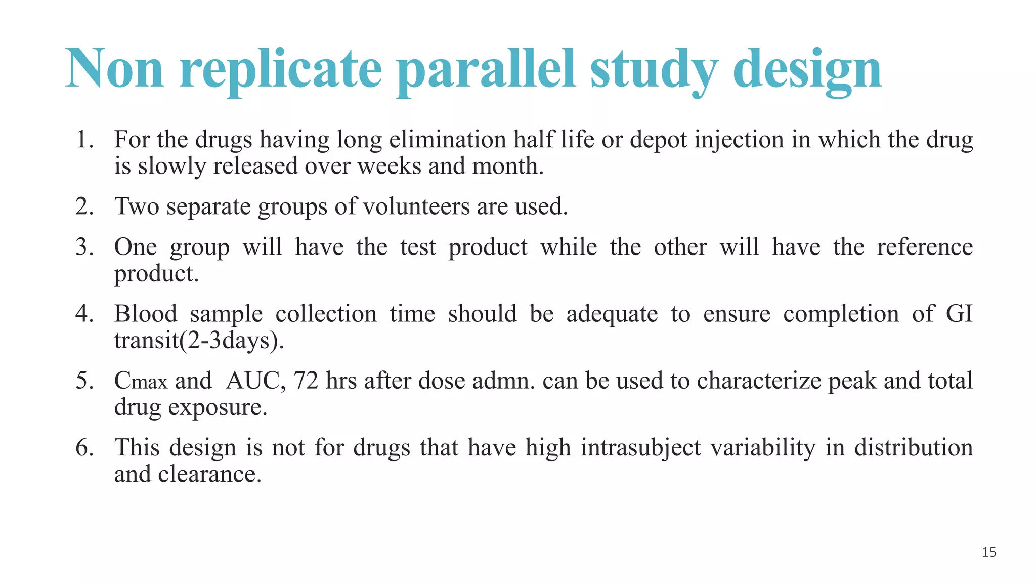 bioequivalence study design | PPTX