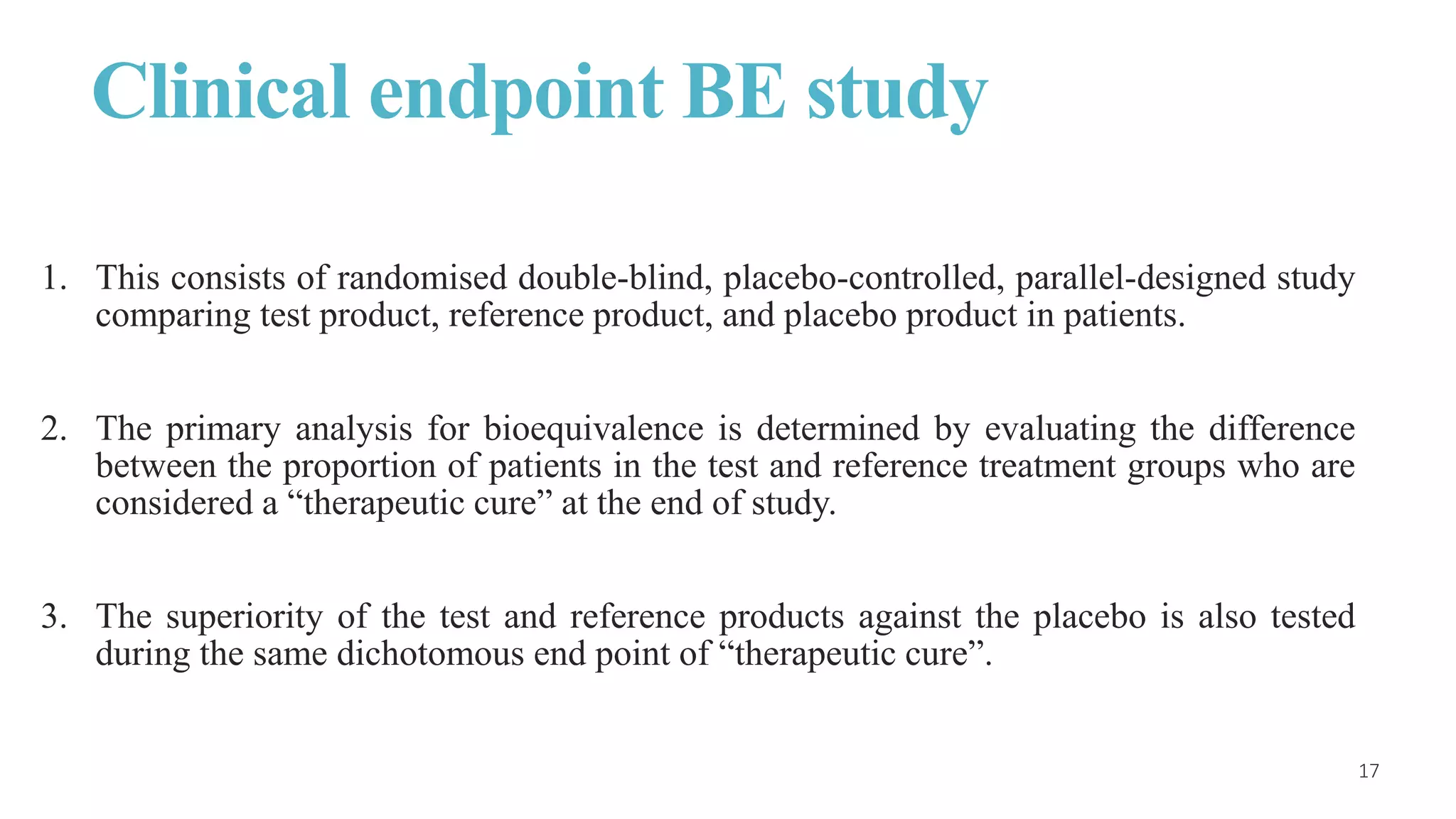 bioequivalence study design | PPTX