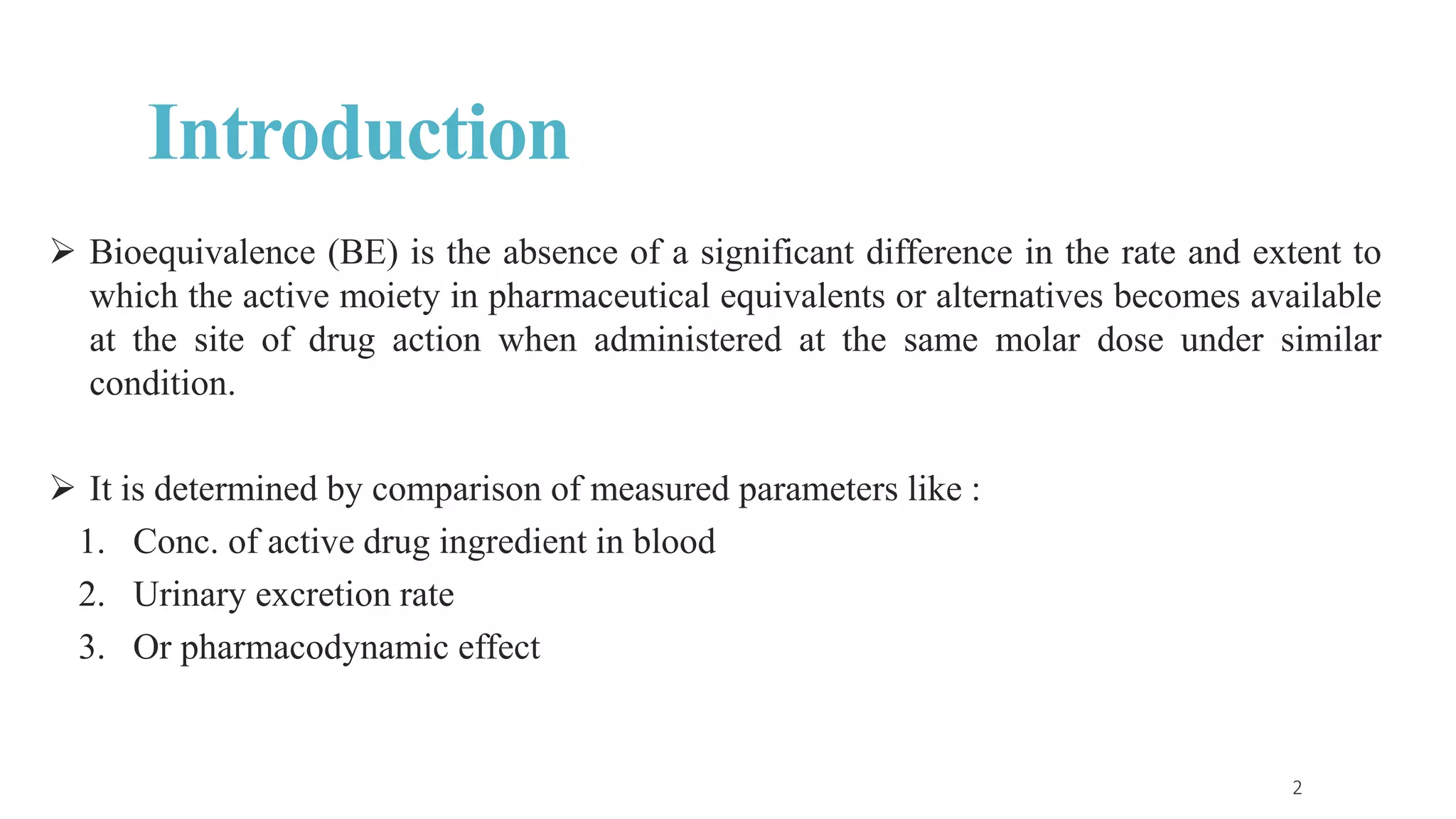 bioequivalence study design | PPTX