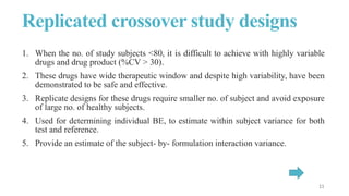 bioequivalence study design | PPTX