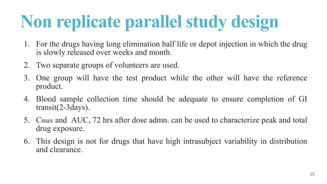 bioequivalence study design | PPTX | Pharmaceutical Industry | Industries