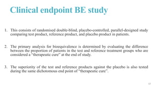 bioequivalence study design | PPTX