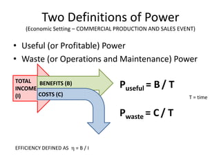 Maximum Power and a Sustainable Economy | PPTX