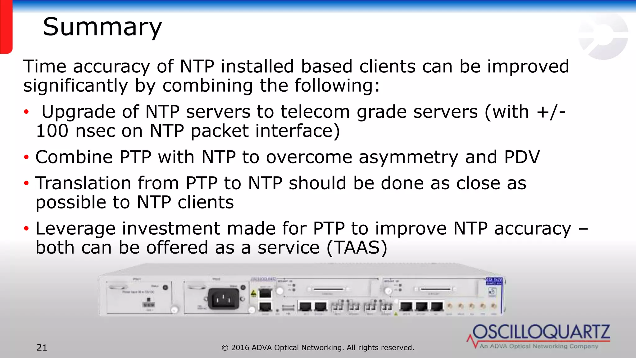 Improving Ntp Installed Base Time Accuracy Pptx Computer Networking