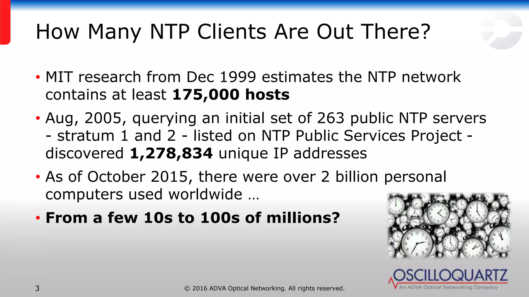Improving NTP Installed Base Time Accuracy | PPTX | Computer Networking | Computing