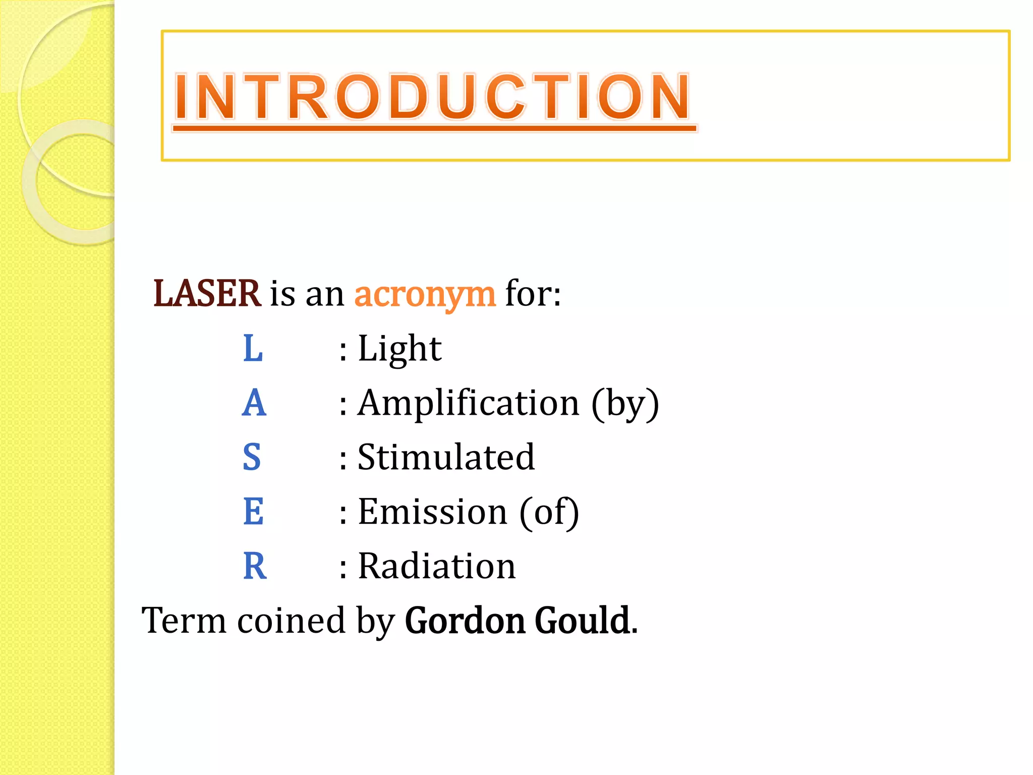 ppt on Laser:Brief study | PPTX