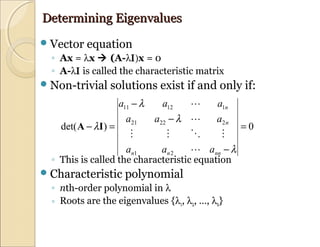 Eigen values and eigen vectors | PPT
