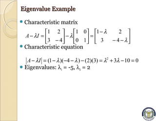 Eigen values and eigen vectors | PPT