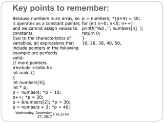 ppt on pointers | PPTX | Programming Languages | Computing